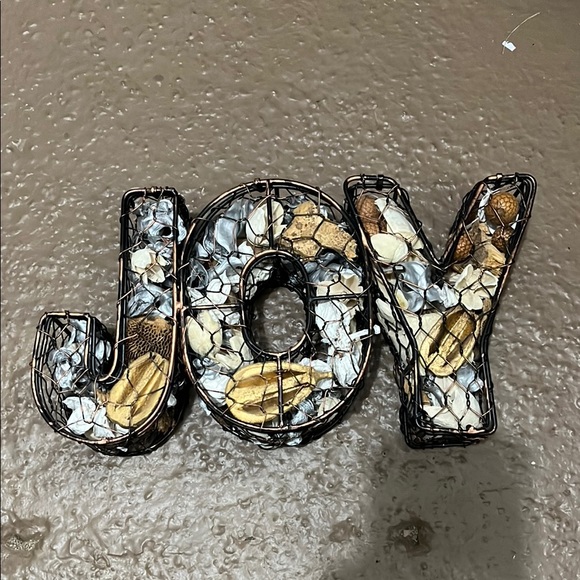 Art | Decorative Joy Wall Art With Gold And Silver Accents | Poshmark